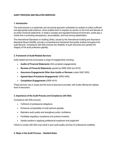 Audit Process And Isas A Comprehensive Guide
