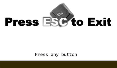 Press ESC To Exit By Garam1732