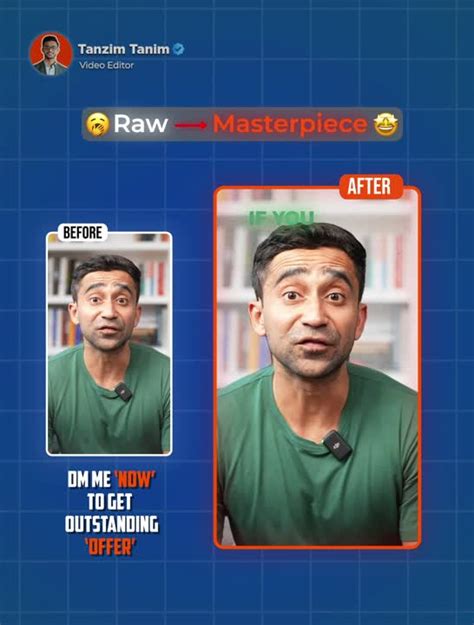 Tanim Tanzim On Linkedin Shortformcontent Shortformeditor Beforeandafter Videoediting Reels