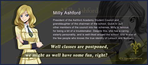 Code Geass Lost Stories Character Milly By Risqi26 On Deviantart