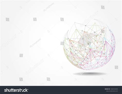 World Map Line Dot Network Concept Stock Vector Royalty Free