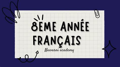 Correction Du Devoir De Synthése N3 Français 8éme Année Youtube