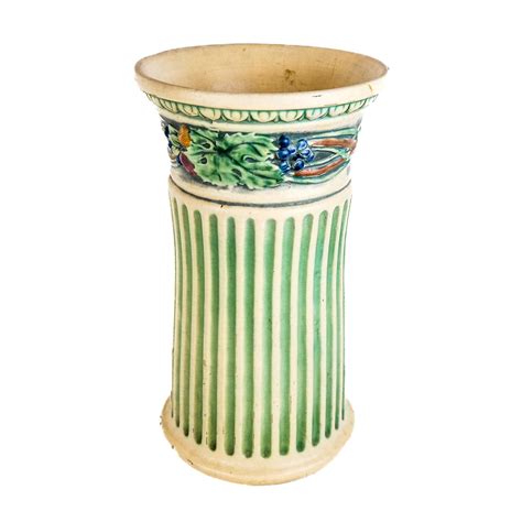 At Auction Roseville Corinthian Glazed Pottery Vase