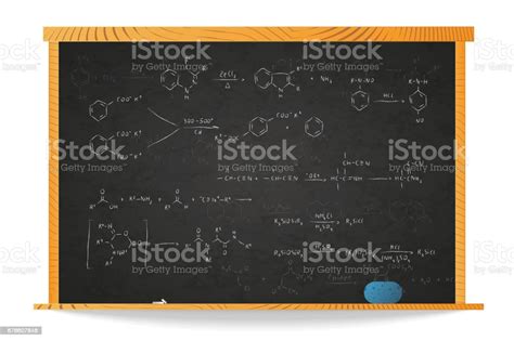 A Lot Of Basic Chemical Reaction Equations And Formulas On School