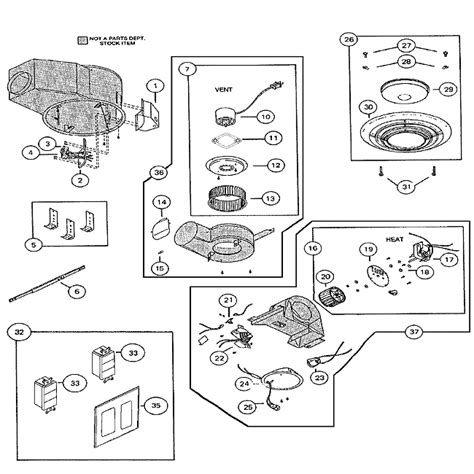 Nutone Qt9093wh Heat A Ventlite Fan Heater Parts