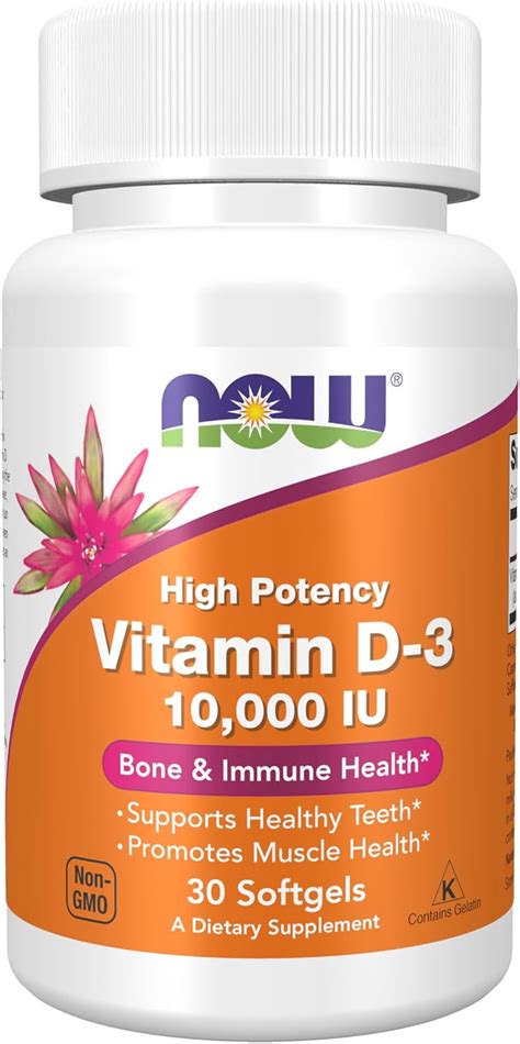 Now Foods Supplements Vitamin D 3 10000 Iu Highest