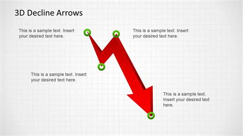 D Decline Arrows Template For PowerPoint SlideModel