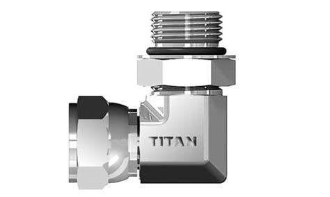 6809 Male O Ring Boss X Female Jic Swivel 90° Titan Fittings