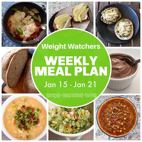 Weight Watchers Weekly Meal Plan Jan 15 Jan 21 • Simple Nourished