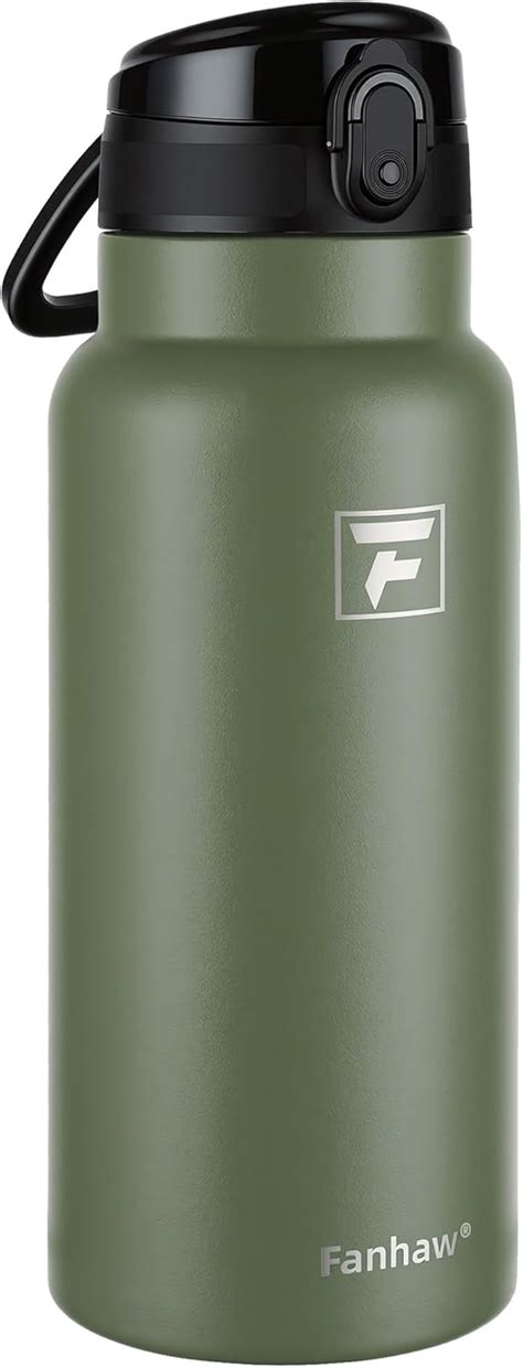 Fanhaw 32 Oz Insulated Stainless Steel Water Bottle With