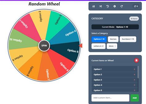 Random Wheel Generator Spin Names Colors And Letters