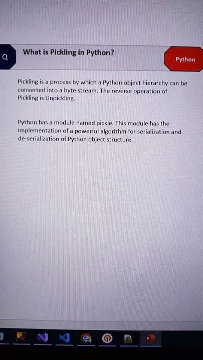What Is Pickling In Python Youtube