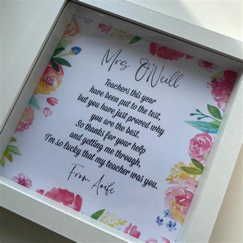 Personalised Teacher Frame Ak Designs