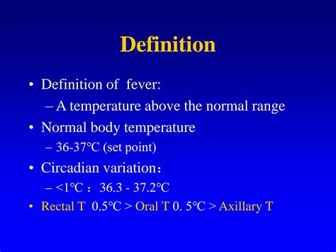 Solution Fever Definition Pathophysiology Pathogenesis Etiology