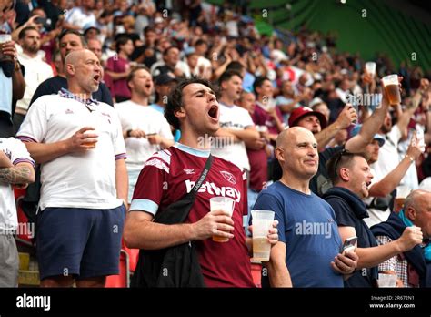 West Ham United Fans In The Stands Before The Uefa Europa Conference