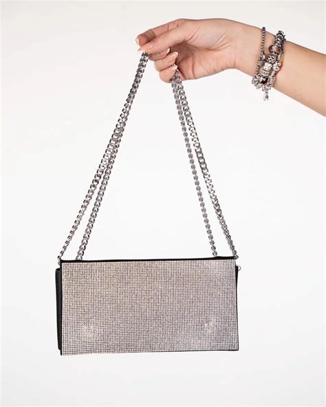 Pochette In Strass Argento Cvg Gold