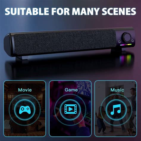 Dazzed Corner Computer Speakers Usb Powered Gaming Speakers Black