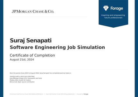 Suraj Senapati On Linkedin Jpmorganchase Forage Jobsimulation