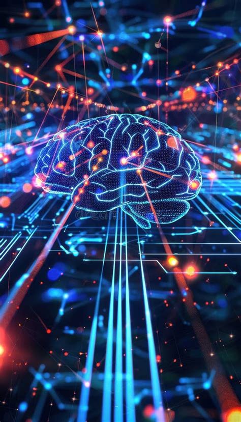 abstract visualization of ai algorithms and neural pathways for educational and research design