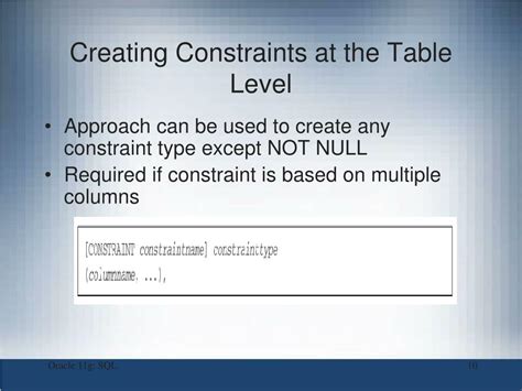 PPT Oracle 11g SQL PowerPoint Presentation Free Download ID 4156990