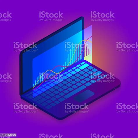 Macd Indicator Technical Analysis Vector Isometric Icon Stock And