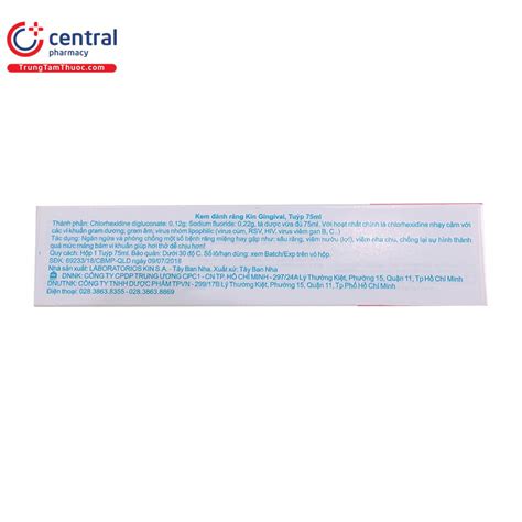 [chÍnh HÃng] Kem đánh Răng Kin Gingival Ngăn Ngừa Viêm Nướu