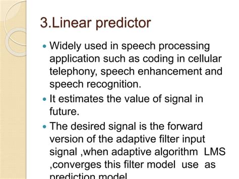 Application Of Adaptive Linear Equalizer Ppt