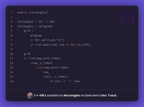T R Hills Solution For Rectangles In Roc On Exercism
