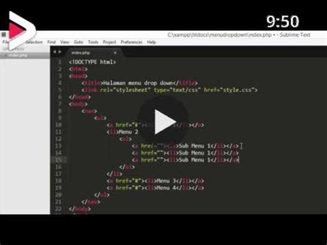 Cara Singkat Membuat Menu Dropdown Dengan HTML dan CSS دیدئو dideo