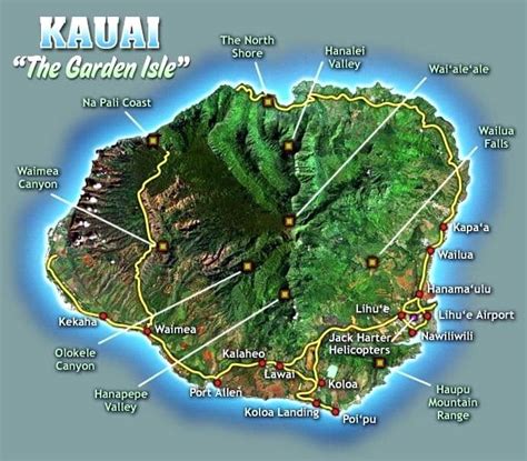 Printable Tourist Map Of Kauai
