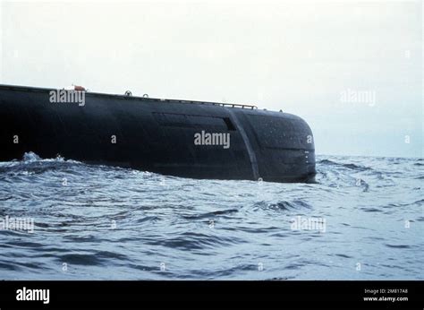 A Starboard View Of A Soviet Tango Class Patrol Submarine Ss Underway