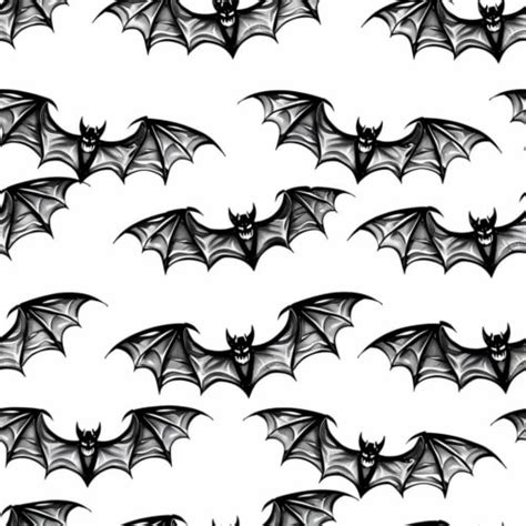 Download Seamless Black And White Bat Pattern Patterns Online