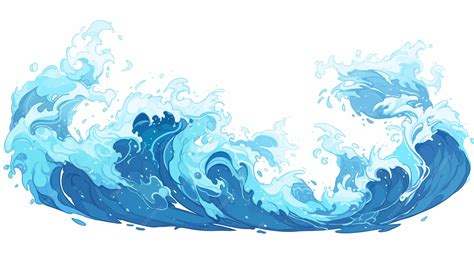Premium Photo Hand Drawn Cartoon Waves Illustration