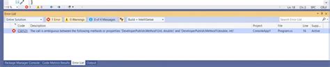 c error cs0121 the call is ambiguous between the following methods