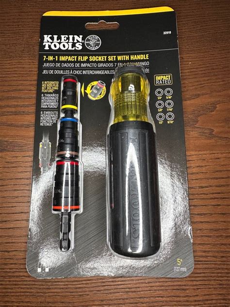 Klein Tools 32910 Impact Driver 7 In 1 Impact Flip Socket Set With