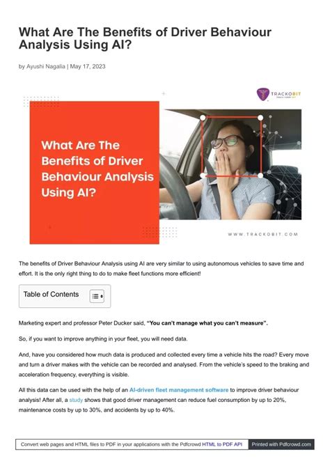 Ppt What Are The Benefits Of Driver Behaviour Analysis Using Ai