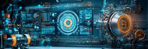 An Industrial Control Room Setting With Multiple Monitors Displaying System Dashboards Control