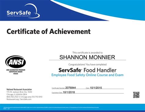 Servsafe Certificate Ppt