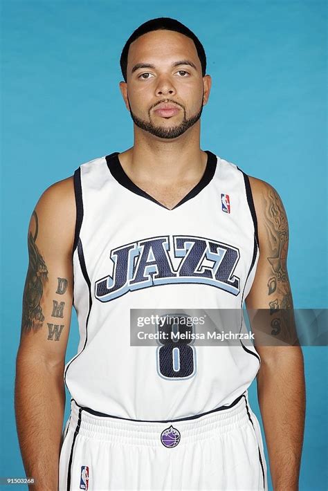 Deron Williams Of The Utah Jazz Poses For A Portrait During 2009 Nba