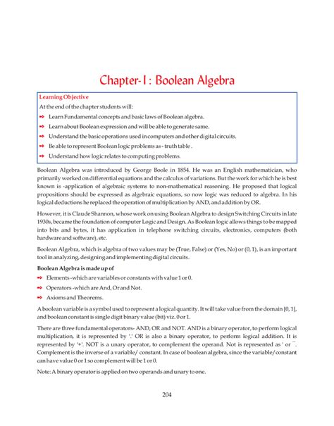 Download Cbse Class 12 Introduction To Boolean Algebra Pdf Online