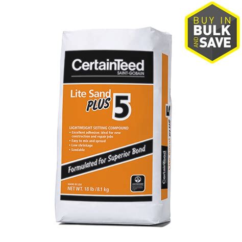 Certainteed 18 Lb Finishing Drywall Joint Compound In The Drywall Joint