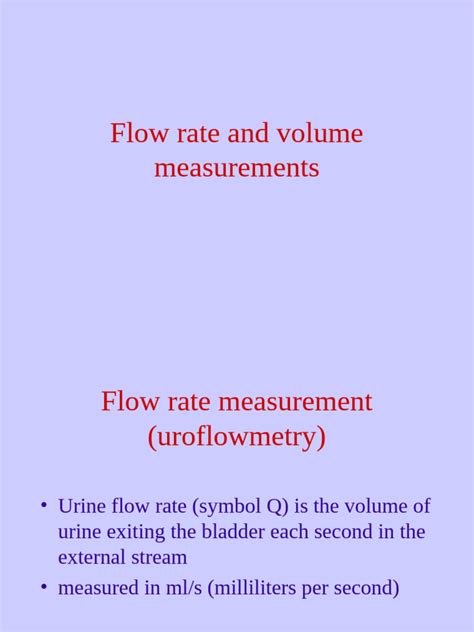 2 Uroflowmetry Performance Interpretation Pdf Flow Measurement