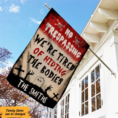 Personalized Witch No Trespassing Halloween Flag Jl222 85o36 Famvibe