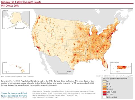 Us Population Map Guide Of The World