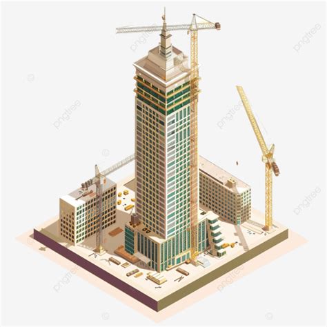 초고층 빌딩 건설 아이소메트릭 구성 높은 일하다 설계 Png 일러스트 및 이미지 에 대한 무료 다운로드 Pngtree