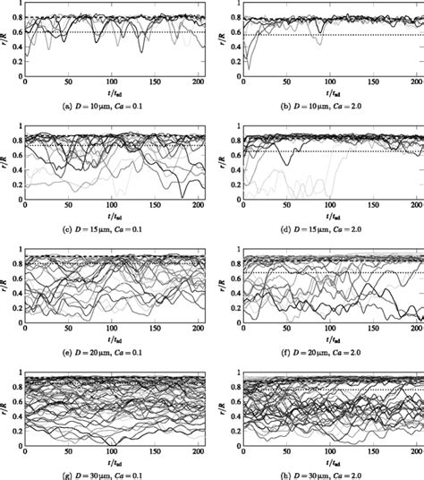 Platelet Margination For Different Tube Diameters D 10 μm With 7