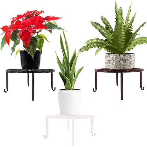 Ludlz Decent Metal Plant Stands Anti Rust Iron Flower Pot Stand Heavy