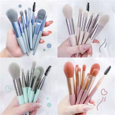 Set Of 8 Pieces Small Makeup Brushes Cosmetics Professional Face Powder