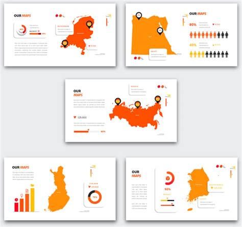 World Maps Infographics Powerpoint Template Incl Maps And Data