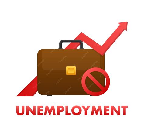 Unemployment Icon Unemployed Protection Vector Stock Illustration Premium Vector